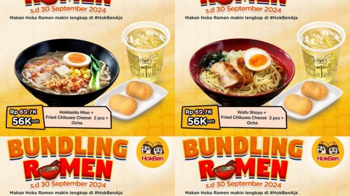 Promo Ramen HokBen Hari Ini 30 September 2024, Wafu Shoyu + Fried Chikuwa Cheese + Ocha Rp 56 ...