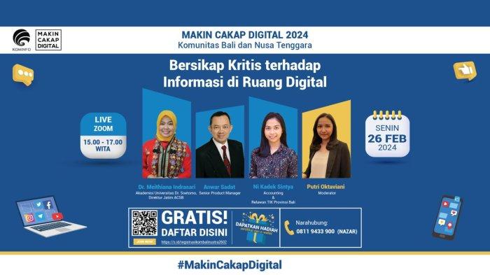 Webinar Kominfo, Yuk Kritis Terhadap Informasi di Ruang Digital! - Tribun-bali.com