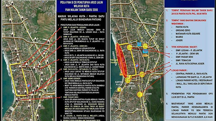 Mau Lewati Malam Tahun Baru di Kuta? Wajib Tahu Rencana Buka Tutup Arus Lalu Lintas Ini - Tribun ...