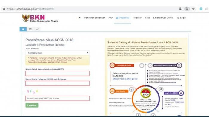 Registrasi CPNS 2018 Sudah Bisa Dilakukan Lewat Akun SSCN.BKN.GO.ID ...