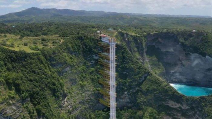 Pantai Kelingking Akan Dipasang Lift Kaca! Setinggi 180 Meter, Setiap ...