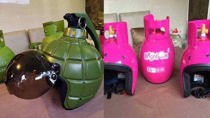 Helm Motif Tabung Gas, Teko, Granat, hingga Rice Cooker Milik Supriyadi ...