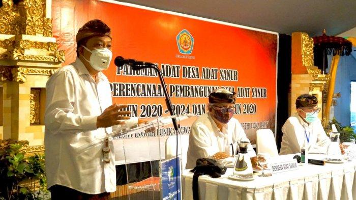 Rai Mantra Buka Rapat Penyusunan Perencanaan Pembangunan Desa Adat Sanur - Tribun-bali.com