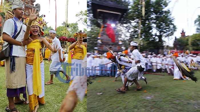 Kerauhan Massal di Pura Dalem Kedewatan Warnai Odalan Tilem Kajeng ...