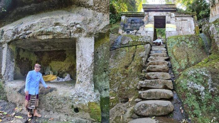Kisah Kesaktian Kebo Iwa di Goa Garba Gianyar, Tangga Batu Besar Saksi ...