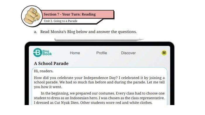 Kunci Jawaban Bahasa Inggris Kelas 8 Halaman 50 51, Kurikulum Merdeka: A School Parade - Tribun ...