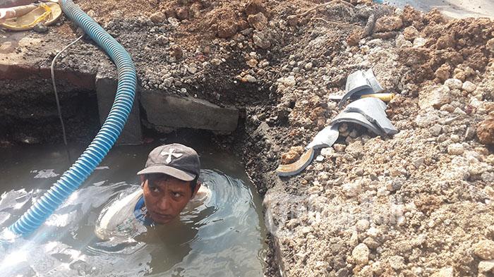 Pipa PDAM Nusa Dua Pecah di Empat Titik, Ini Penyebabnya - Tribun-bali.com