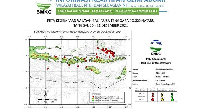 Peta Seismistas BMKG: 3 Hari Ini 173 Gempa Bumi Terjadi di Bali dan ...