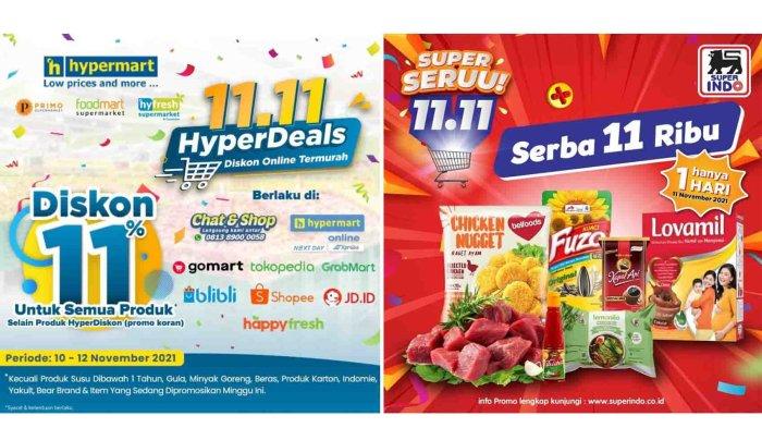 SERBA Rp 11.000, Promo 11.11 di Hypermart, Superindo dan Chatime ...