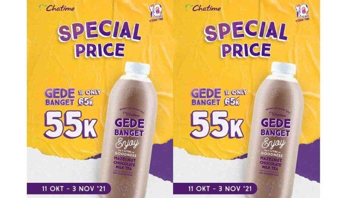 PROMO Chatime November 2021, 2 Cup Rp 40 Ribu, Gede Banget Ukuran 1 ...