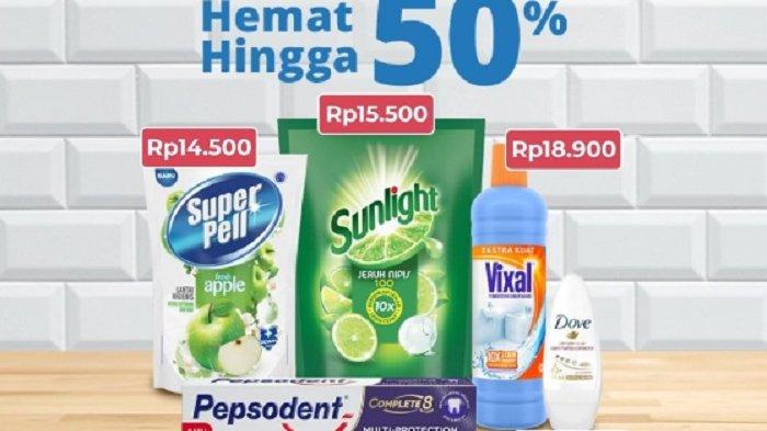 Promo JSM Alfamart 30-31 Juli 2022, SuperPell Sunlight Vixal Pepsodent ...