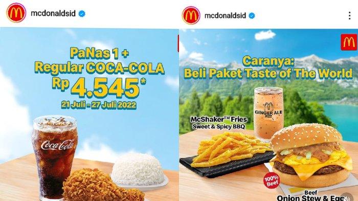 PROMO McD Juli 2022, Paket Panas 1 + Coca-Cola Hanya Rp 4.545, Begini Cara Mendapatkannya ...