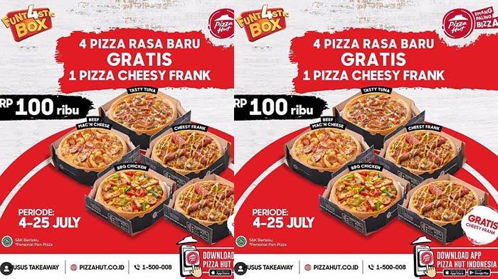 Promo Pizza Hut TERBARU 6 - 25 Juli 2021, Beli 4 Pizza Gratis 1 Cheesy ...