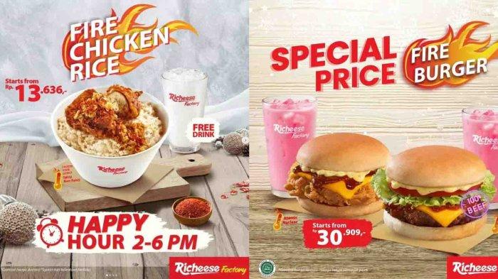 PROMO Richeese Factory Terbaru 24-26 Desember 2021, Combo Fire Burger ...