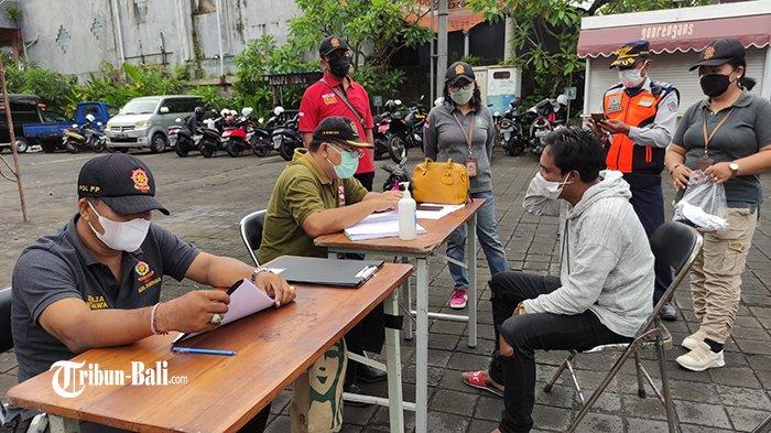 24 Pelanggar Terjaring Razia Masker di Kesiman Kertalangu, 3 Orang Didenda Masing-masing Rp100 ...