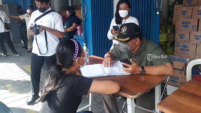 18 Pelanggar Terjaring Sidak Masker di Desa Tegal Harum Denpasar - Tribun-bali.com