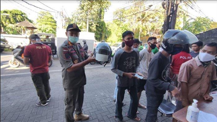 40 Pelanggar Masker Terjaring di Pemecutan Kelod Denpasar, Sejam Terkumpul Uang Denda Rp 2,2 ...