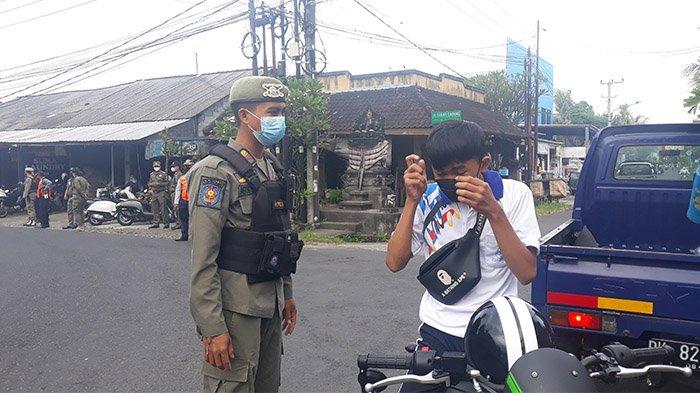 Sidak Masker di Penatih Denpasar, Pelanggar Diminta Menyanyi Lagu Wajib hingga Menghafal ...