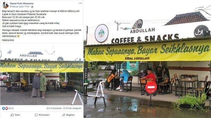 Viral Kedai 'Makan Sepuasnya Bayar Seikhlasnya', Ferdiansyah Cerita ...