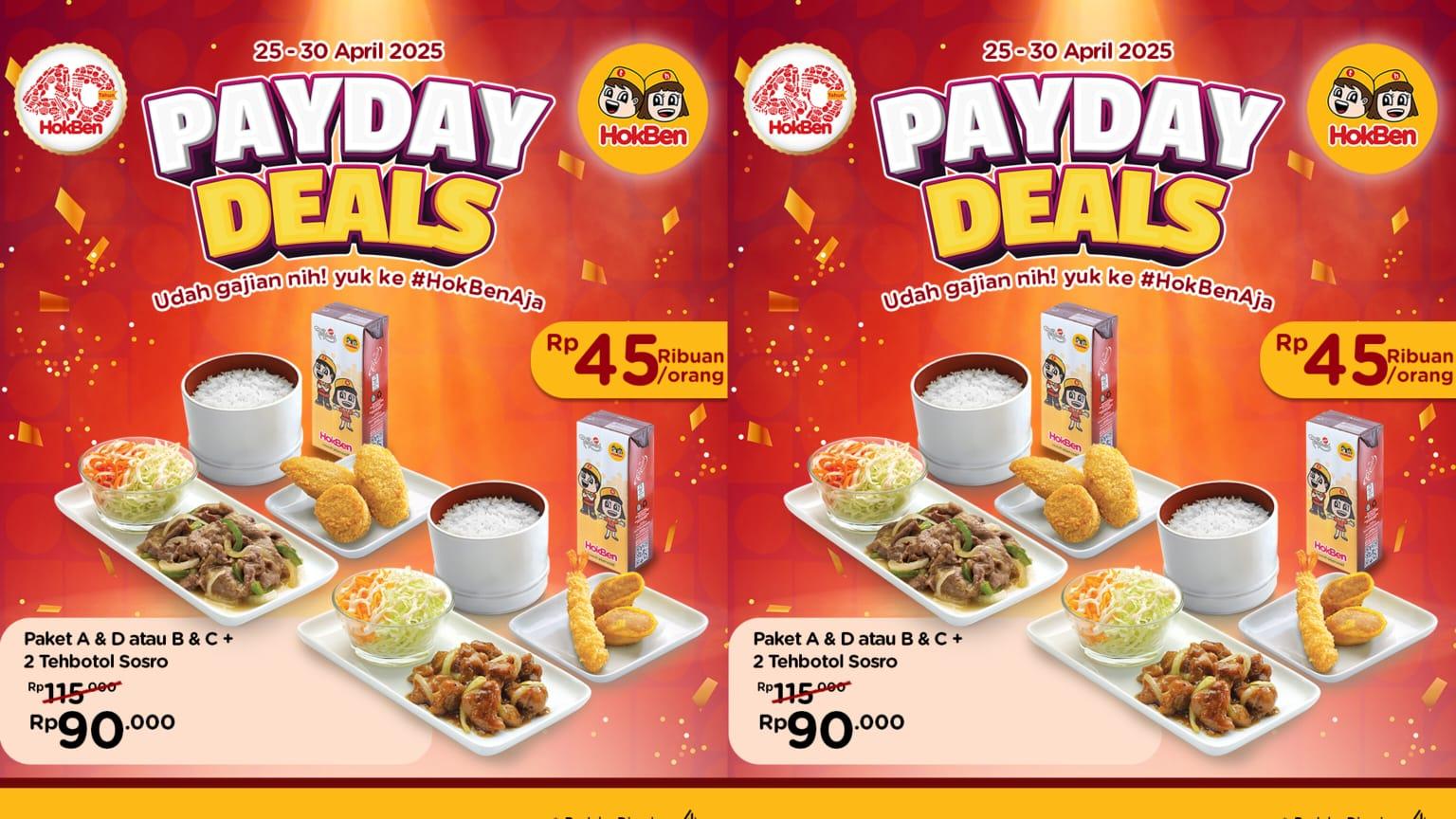 DISKON MERIAH! Promo HokBen 27-30 April 2025, Special Price Paket A + D ...
