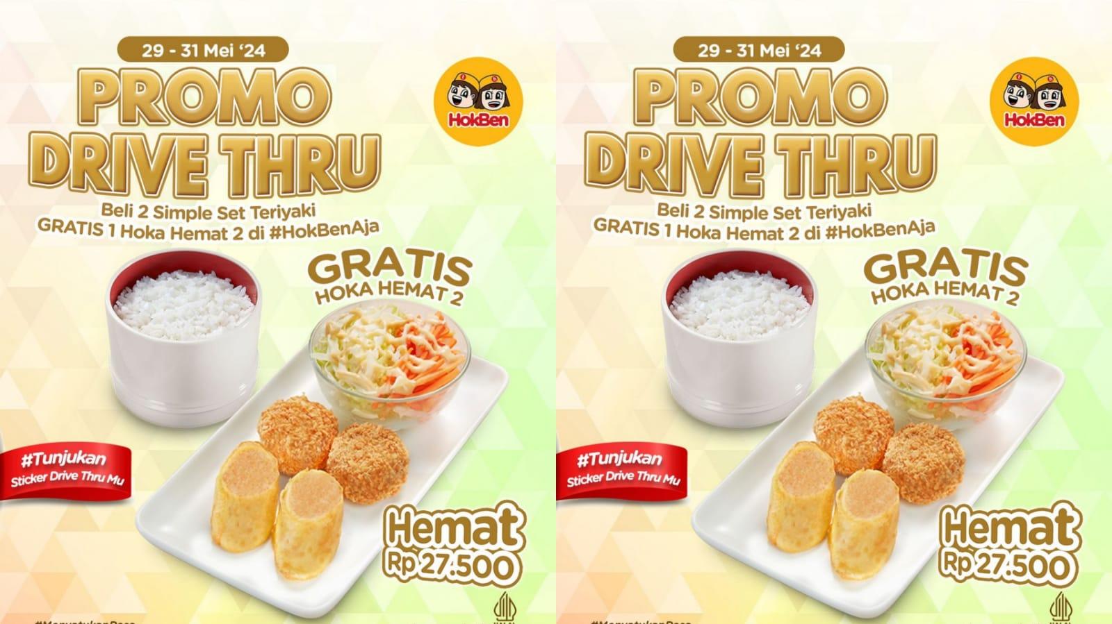 HARGA Terjangkau! Promo HokBen 29-31 Mei 2024, Beli 2 Simple Set Teriyaki FREE Hoka Hemat 3 ...