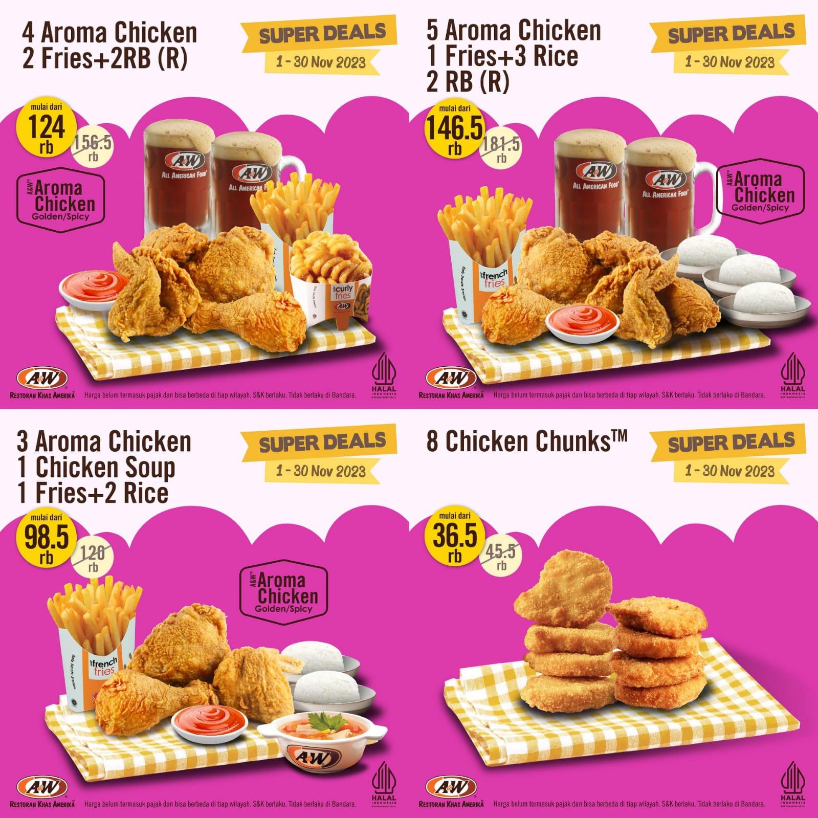 SUPER DEALS! Promo AW Restoran November 2023, Beli 1 Mozza TM Burger Gratis 1 Cheese Burger ...