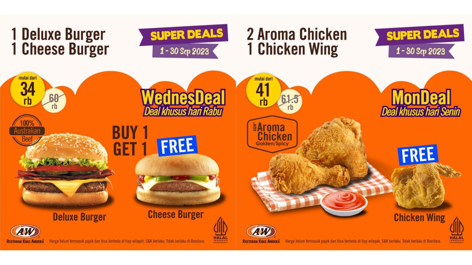 DISKON! Promo AW Restoran September 2023, Paket Super Deals, Dapatkan 3 ...