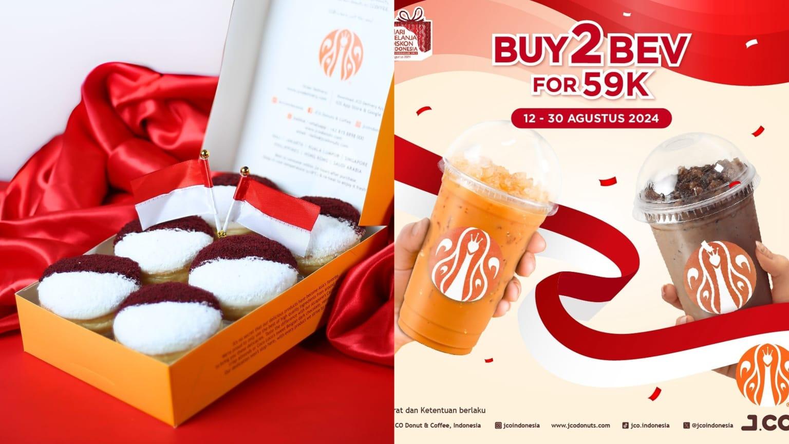 SPESIAL Kemerdekaan RI, Promo J.CO Agustus 2024, Dapatkan 2 Beverages ...