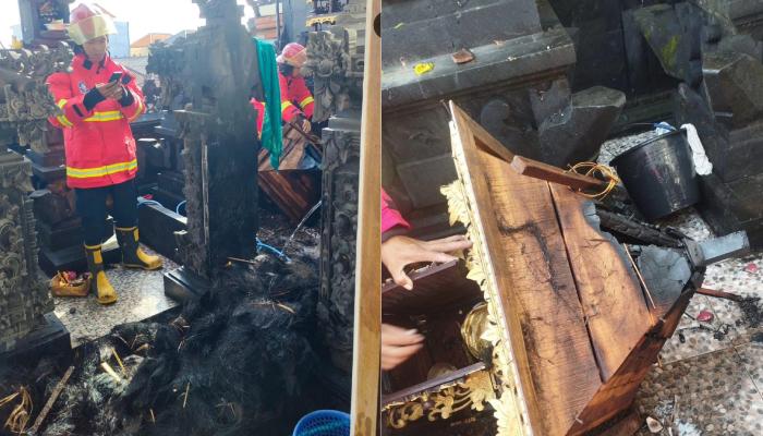 Akibat Dupa, Atap Pelinggih Taksu di Pemogan Denpasar Bali Terbakar ...