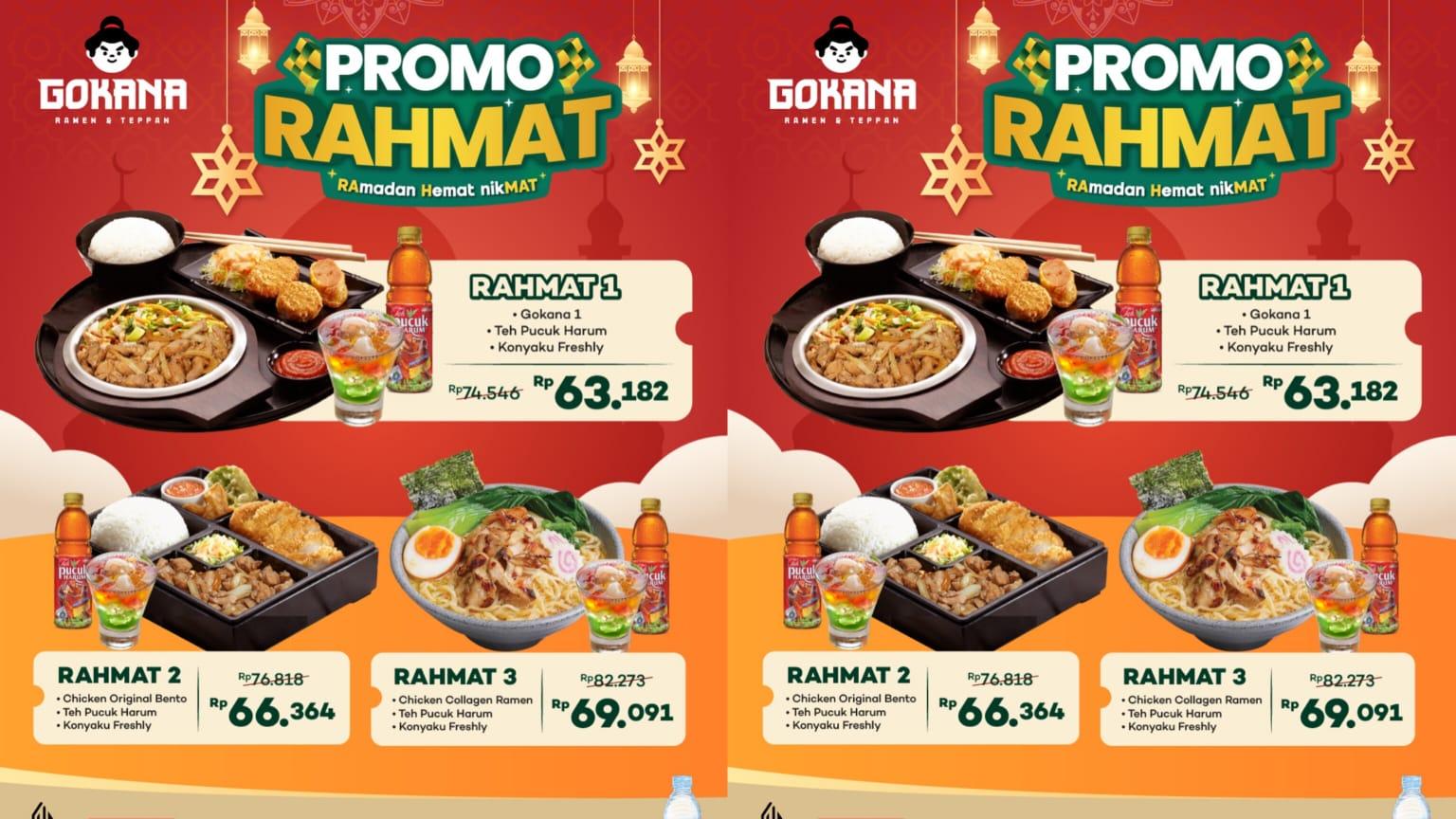 SPESIAL Ramadan! Promo Gokana 10-31 Maret 2025, Buka Puasa Dengan Paket RAHMAT Rp 63 Ribuan ...