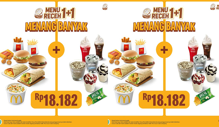 BARU! Promo McD di Bulan Juni 2021, Menu Receh 1+1 Rp18.182, Burger ...