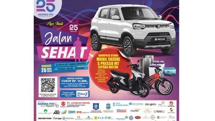 200 Item Doorprize Jalan Sehat HUT ke 25 Bangka Pos, Doorprize Utama ...