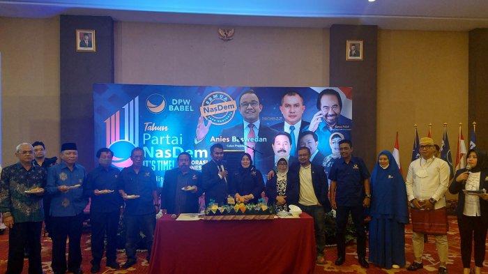 HUT ke-11 NasDem Dirayakan Secara Serentak, DPW NasDem Babel Undang Relawan Anies Baswedan ...