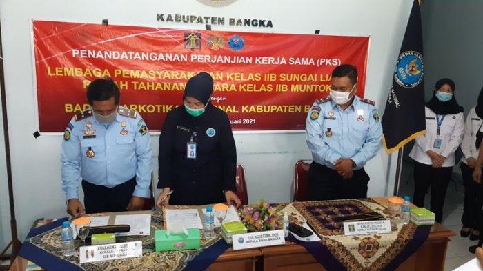 Cegah Peredaran Narkoba, BNNK Bangka Kerjasama dengan LP Sungailiat dan Rutan Muntok - Bangkapos.com
