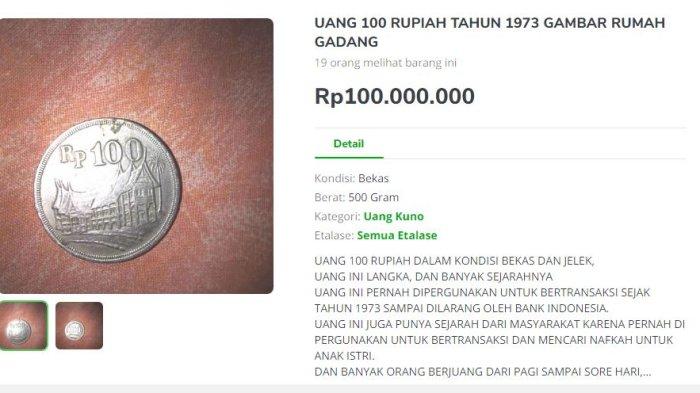 Harga Uang Koin Rp100 Rumah Gadang Digoreng? Kolektor Bongkar yang ...