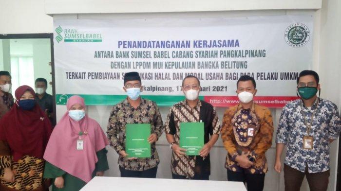 Bank Sumsel Babel Syariah Cabang Pangkalpinang dan LPPOM MUI Jalin Kerja Sama - Bangkapos.com