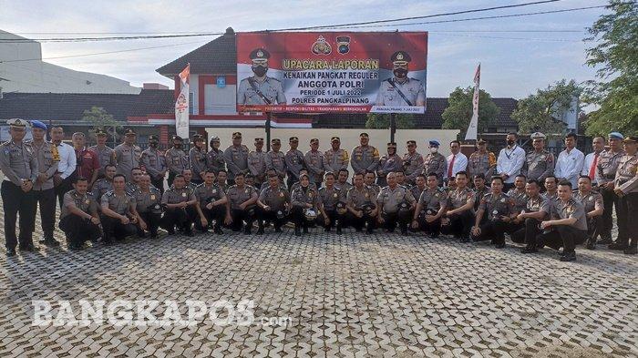 Hari Bhayangkara ke 76, 34 Personel Polres Pangkalpinang Naik Pangkat - Bangkapos.com