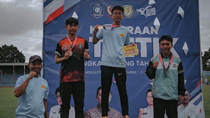 Muda dan Berprestasi, Efrianto Atlet Asal Belitung Raih 2 Medali Emas di Kejurda Atletik Babel ...