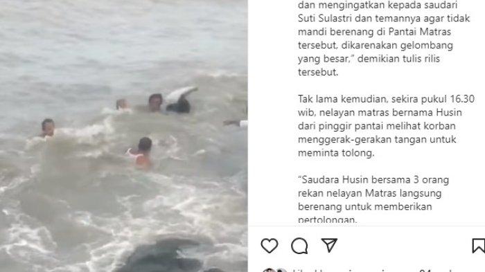 VIDEO Detik-detik Nelayan Lawan Ombak Selamatkan Bocah Tenggelam di Pantai Matras - Bangkapos.com