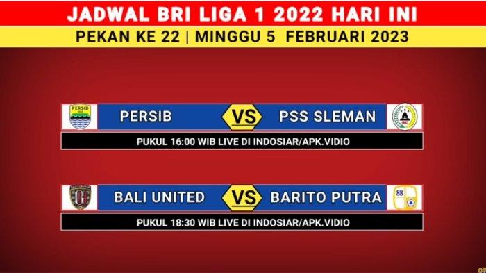 Jadwal Liga 1 Hari Ini, Big Match Persib Bandung vs PSS Sleman dan Bali ...