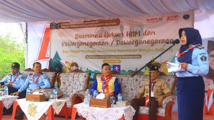 Kemenkumham Babel Lakukan Diseminasi Cerdas Hukum Kepada Pramuka - Bangkapos.com