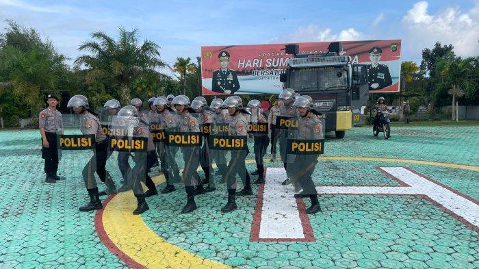 Jelang Pemilu 2024, Sat Samapta Bangka Barat Gencar Latihan Pengendalian Massa - Bangkapos.com
