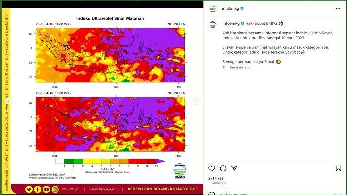 Hati-Hati, Besok 10 April 2023, BMKG Prediksi Cuaca di Wilayah Indonesia Alami Panas Ekstrem ...