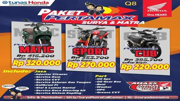 Paket Pertamax Promo Servis Motor Honda Diskon Maksimal - Bangkapos.com