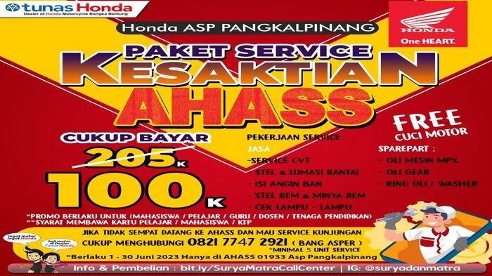 Ayo ke AHASS, Ada Gebyar Undian Emas dan Kesaktian Ahass - Bangkapos.com