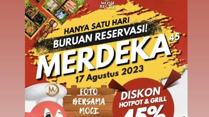 Meriahkan HUT Ke-78 RI, Mosh Pangkalpinang Beri Diskon 45 Persen Menu Hotpot dan Bakar-bakar ...
