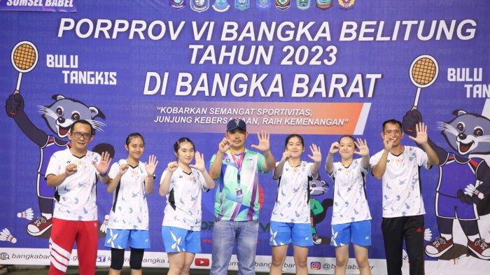 Tim Beregu Putri Bulutangkis Kota Pangkalpinang Raih Medali Emas di Porprov 2023 - Bangkapos.com