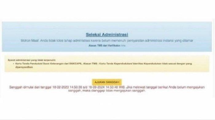 Status MS Berubah jadi TMS di Seleksi Administrasi CPNS dan PPPK ...