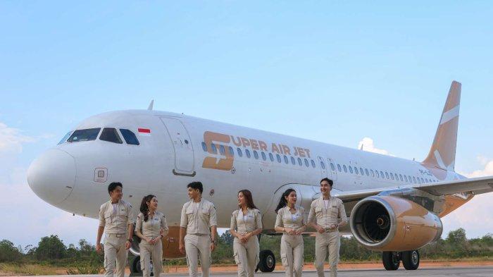 Pesawat Super Air Jet Terbang Perdana Rute Jakarta - Pangkalpinang - Bangkapos.com