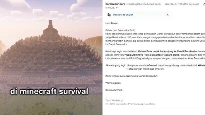 Siapa Baww Kreator Pembuat Candi Borobudur di Minecraft, Dapat Akses Ke ...